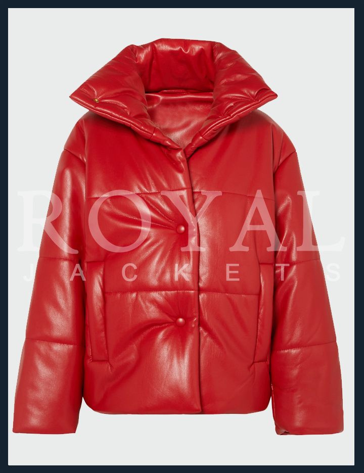 Plus Size Red Leather Jacket For Women - Royal Jackets